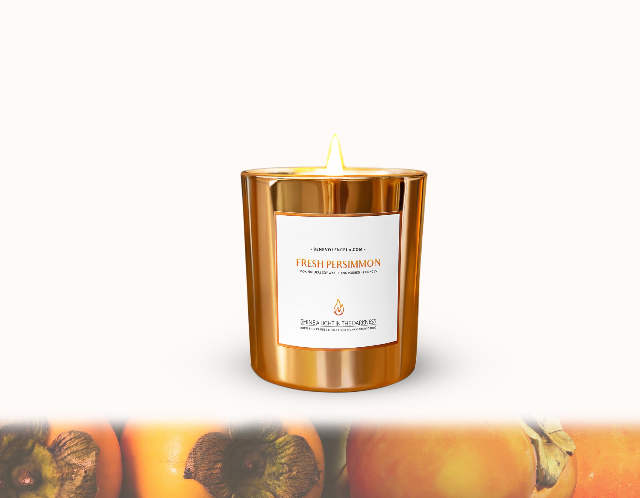 Fresh Persimmon Gold Core Candle by Benevolence LA